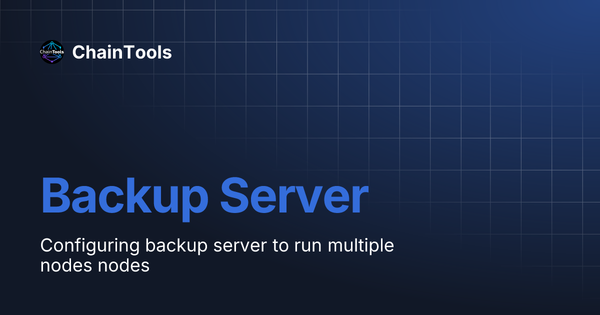 Backup Server | ChainTools