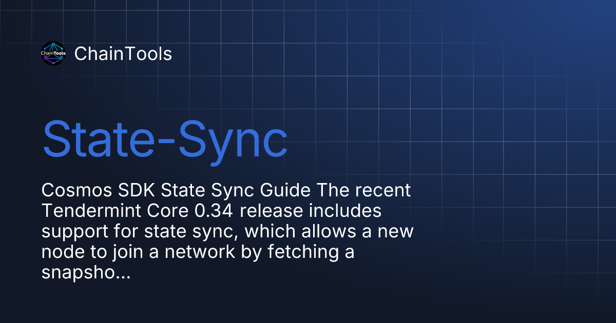 State-Sync | ChainTools