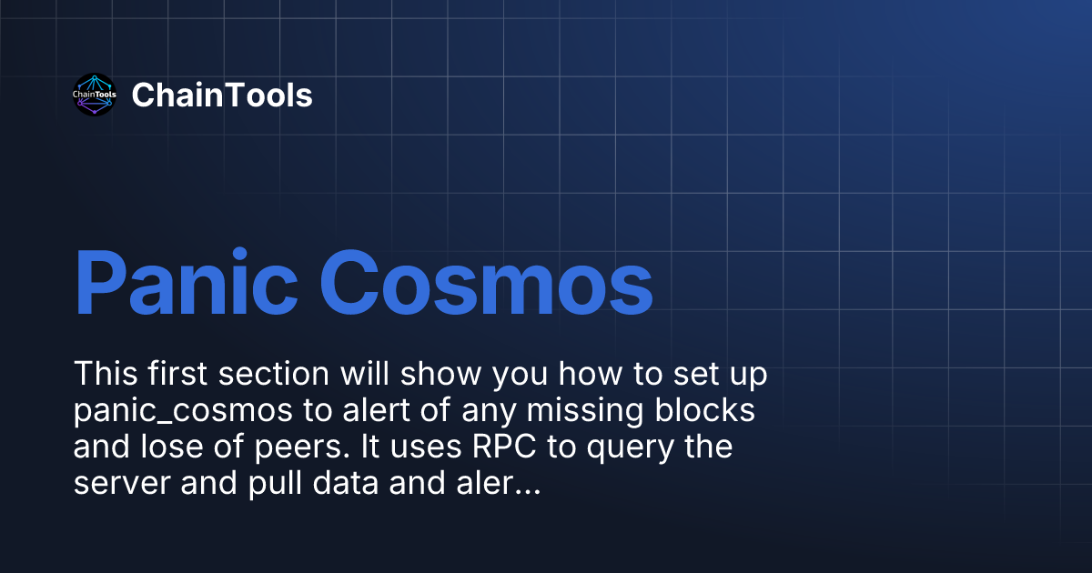 Panic Cosmos | ChainTools
